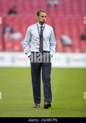 England's Gareth Southgate looks on during the World Cup Qualifying ...