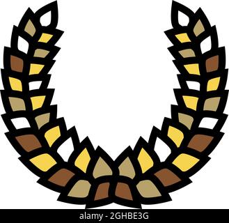 laurel wreath ancient rome color icon vector illustration Stock Vector ...