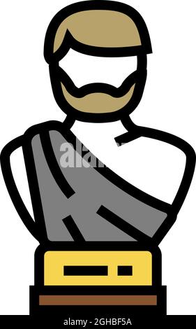 statue ancient rome color icon vector illustration Stock Vector Image ...