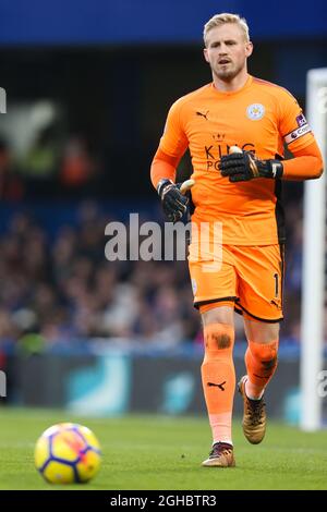 Leicester CityÕs Kasper Schmeichel during the premier league match at ...