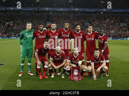 Liverpool team group picture before the UEFA Champions League, league ...