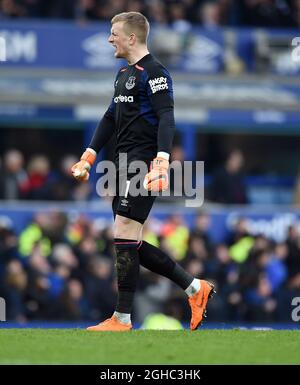 Everton goalkeeper Jordan Pickford during the Premier League match ...
