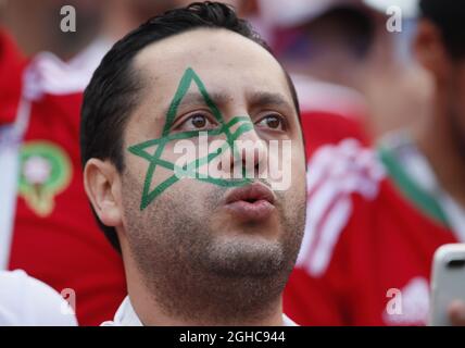 A Morocco fan ahead of the FIFA World Cup Group C match at the Boston ...