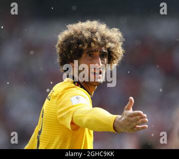 Marouane Fellaini of Belgium during the FIFA World Cup 2018 Semi Final ...