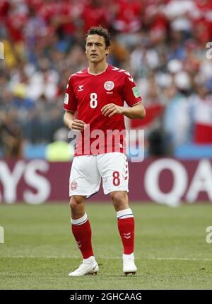 Denmark's Thomas Delaney during the FIFA World Cup Group D match at ...