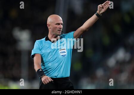Russian referee Sergei Karasev during the UEFA Champions League Group H ...