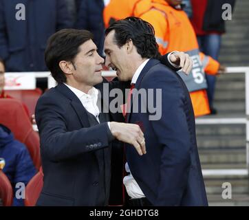 Marcelino manager of Valencia during the UEFA Europa League match at ...