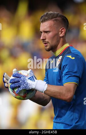 Ionut Radu of Romania during the UEFA Under-21 Championship 2019 match ...