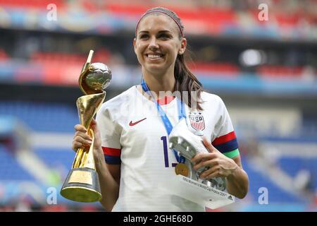Alex Morgan of USA pictured with the trophy after the FIFA Women's ...