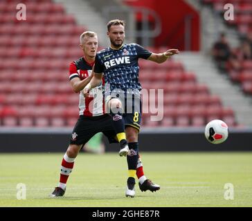 James Ward-Prowse of Southampton tussles with Thomas Partey of Arsenal ...