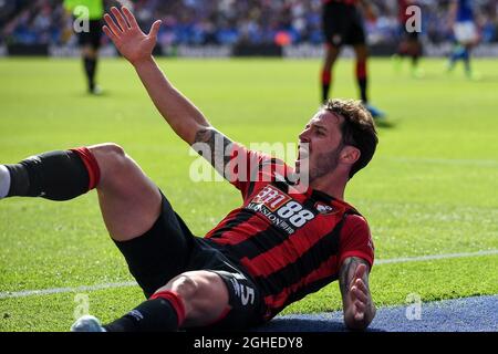 Adam Smith of Bournemouth reacts during the Premier League match at the ...