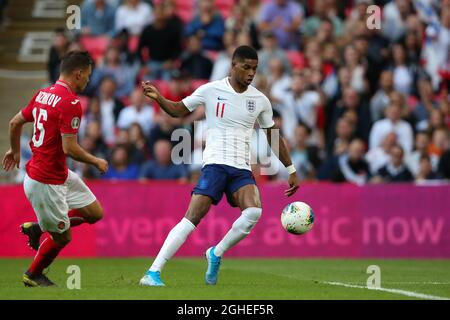 Marcus Rashford of England shoots for goal during a FIFA Men’s World ...