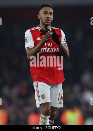 ArsenalÕs Pierre-Emerick Aubameyang ( C ) celebrates with Alexandre ...