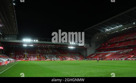 A general view of the kop during the Premier League match at Anfield ...