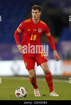 Wales' James Lawrence during the UEFA Nations League match at Cardiff ...