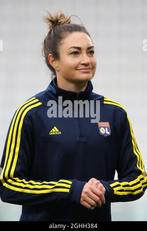 Jodie Taylor of Lyon during the warm up prior to the UEFA Womens ...