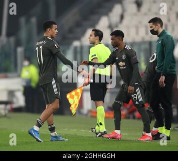 Amad Diallo of Manchester United makes a break with the ball during the ...
