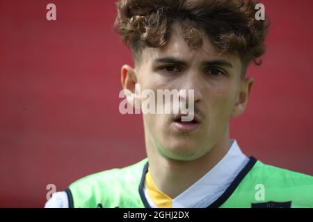 Monza, , 4th May 2021. Pablo Rodriguez Delgado of US Lecce warms up ...