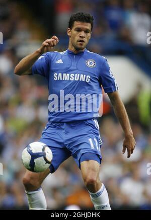 Chelsea and German footballer Michael Ballack takes a quick dip in the ...