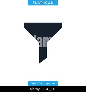 Filter, Funnel Icon Vector Stock Illustration Design Template. Vector ...