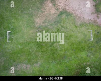 Aerial view of soccer futsal field in local Stock Photo - Alamy