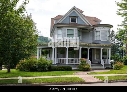 SMETHPORT, PA, USA-15 AUGUST 2021: Potato Creek as it runs through the ...