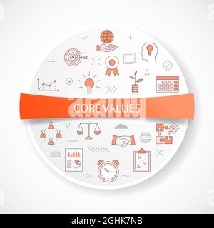 code of conduct concept with icon concept with round or circle shape ...