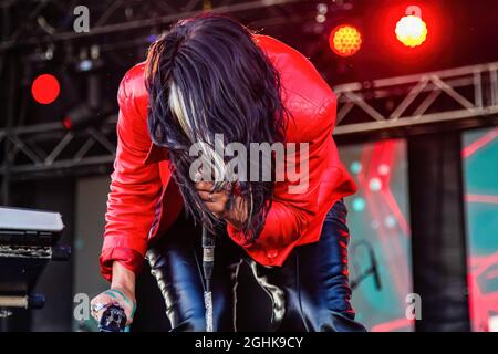 Danielle McTaggart of Dear Rouge performs during the Together Again YEG ...