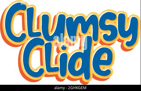 Clumsy Clide logo text design illustration Stock Vector Image & Art - Alamy
