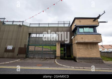The main entrance to Castlederg Barracks, which housed the former ...