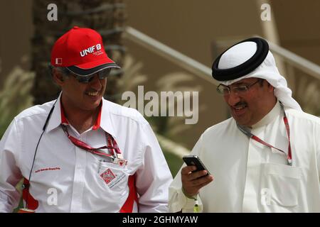 Zayed Al Zayani (L - R), Chairman of the BIC, Crown Prince Shaikh ...