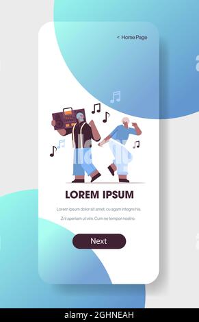 senior family with bass clipping blaster recorder dancing and singing ...