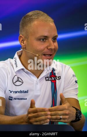 Valtteri Bottas (FIN) Williams in the post qualifying FIA Press ...