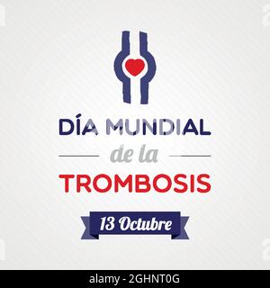 World Thrombosis Day. Thrombus symbol. October. Vector illustration ...