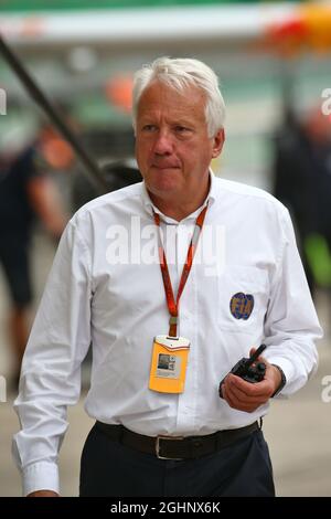 Charlie Whiting (GBR) FIA Delegate in the FIA Press Conference ...