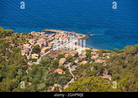 Balearic islands mediterranean coastline. Picturesque village ...