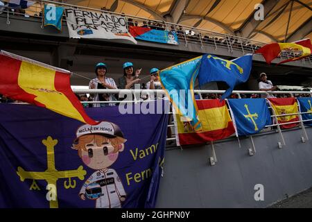 Fernando Alonso (ESP) McLaren with fans. Austrian Grand Prix, Thursday ...