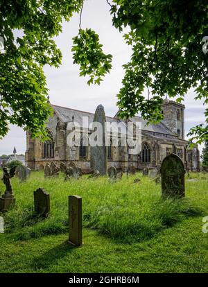 The Rudston monolith, the tallest standing stone in England, next to ...