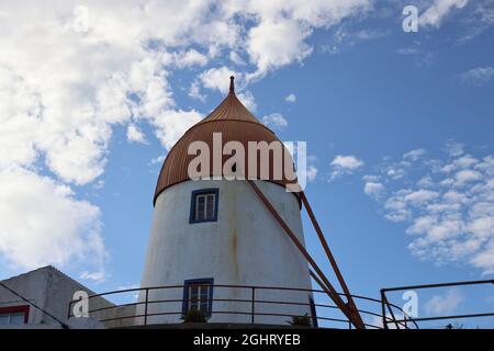 Ancient windmill, Graciosa Island, Azores Stock Photo - Alamy