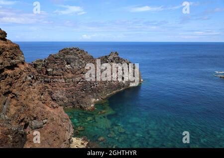 The stunning cliff of Ponta da Barca, Graciosa Island, Azores Stock ...
