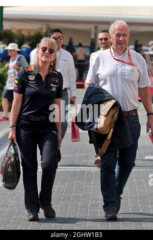 (L to R): Jayne Poole (GBR) Red Bull Racing HR Director with Christian ...