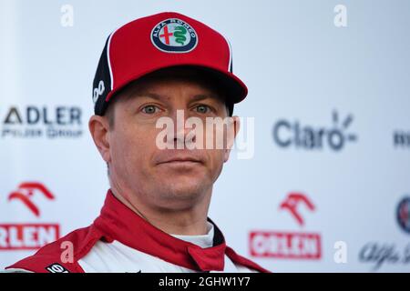 Kimi Raikkonen (FIN) Alfa Romeo Racing in the FIA Press Conference. 13. ...