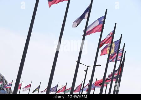 Circuit atmosphere - flags. Russian Grand Prix, Thursday 27th September ...