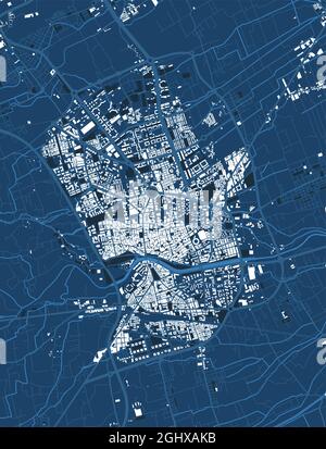 Detailed map poster of Murcia city administrative area. Cityscape ...
