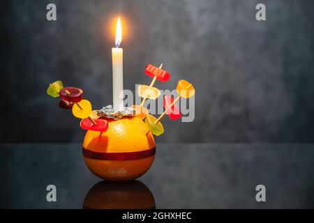 Orange Christingle is a symbolic object used in the Advent, Christmas ...