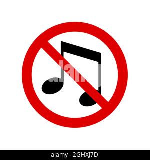 Crossed musical note icon. Vector illustration Stock Vector Image & Art ...