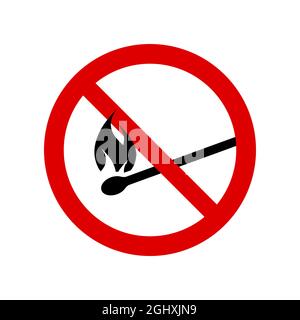 Campfire and bonfire not permitted sign forbidden sign vector ...