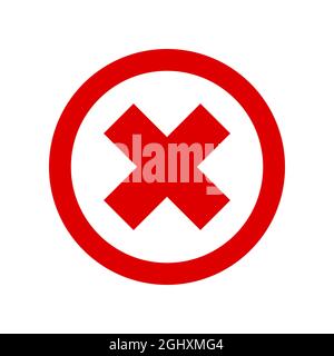 label crossed out mark icon vector outline illustration Stock Vector ...