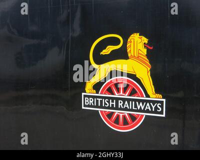 The British Railways "Lion over Wheel" crest used in the 1950s Stock ...
