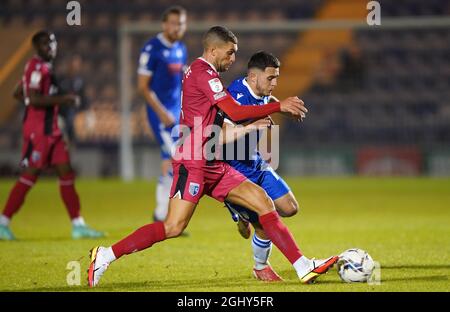 Colchester United's Armando Dobra during the Papa John's Trophy match ...